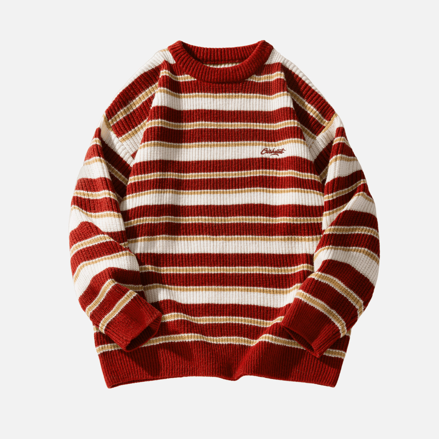 Striped Heavy Knit Sweater – OLUOLIN