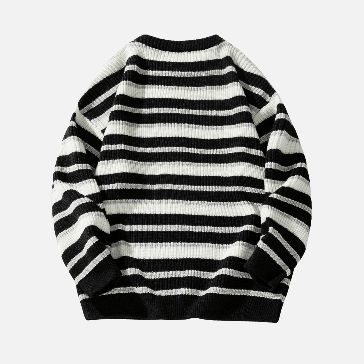 Striped Heavy Knit Sweater – OLUOLIN