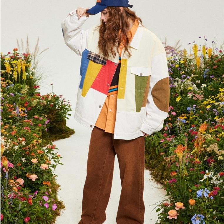 Contrast Patchwork Jacket – OLUOLIN