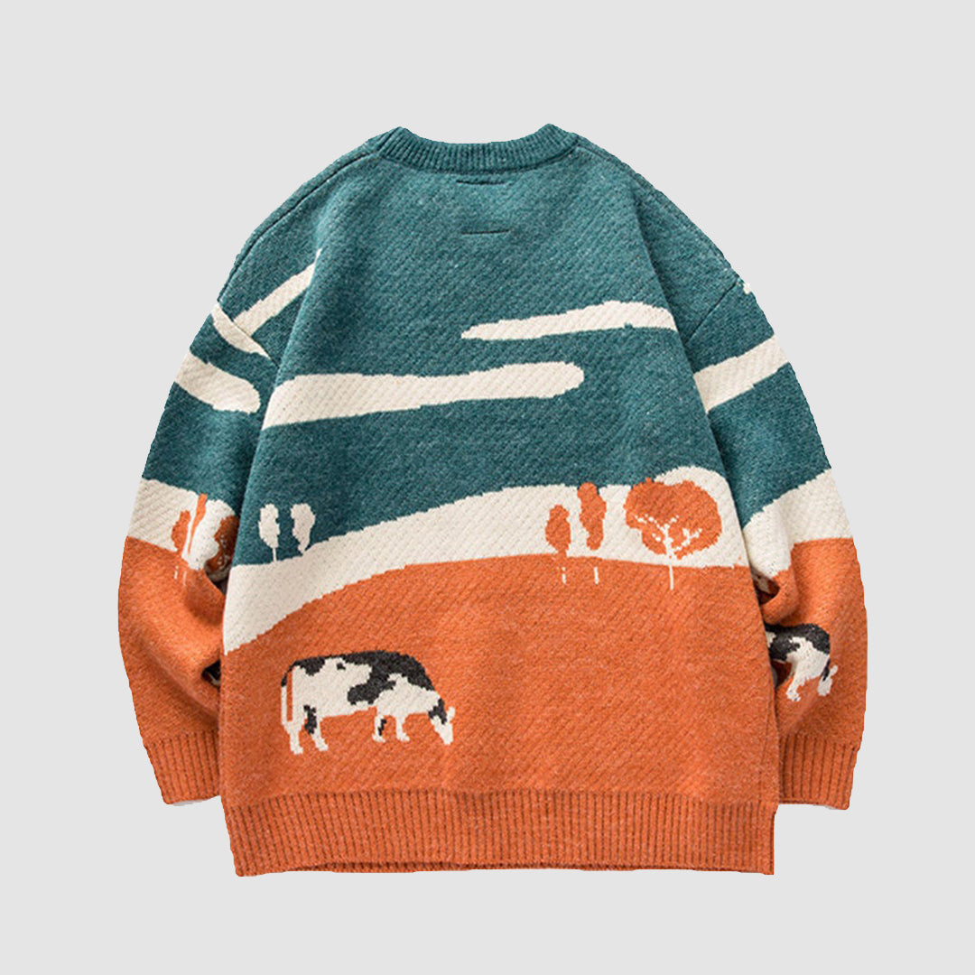 Pastoral Charm Knit Sweater - Rustic Chic Collection – OLUOLIN