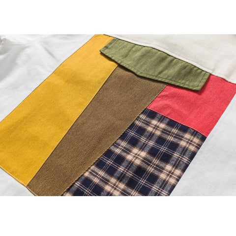 Contrast Patchwork Jacket – OLUOLIN