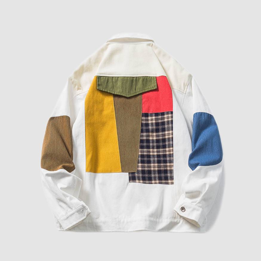 Contrast Patchwork Jacket – OLUOLIN