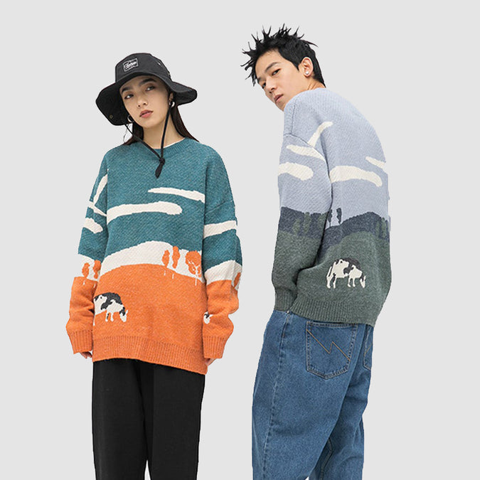 Pastoral Charm Knit Sweater - Rustic Chic Collection – OLUOLIN